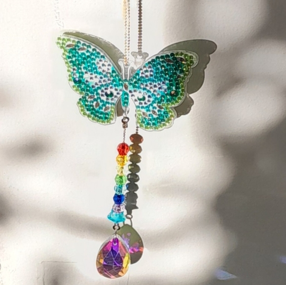 Accents | Blingy Green Butterfly Suncatcher | Poshmark